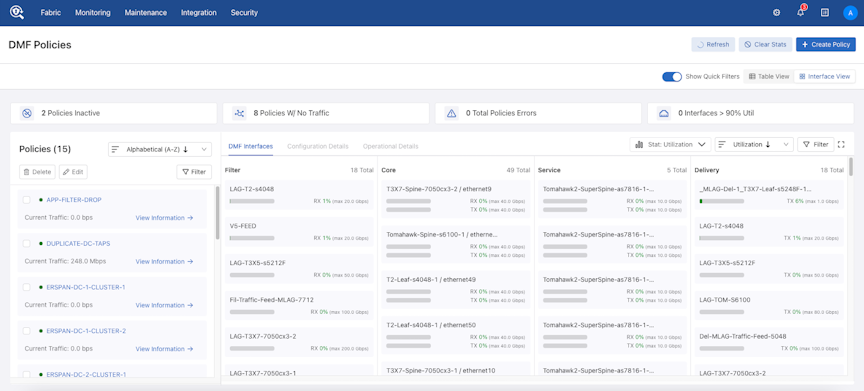 DMF User Guide - Managing DMF Policies - Arista